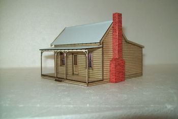 HO Scale lasercut model railway building Cottage AXEDALE miner's cottage